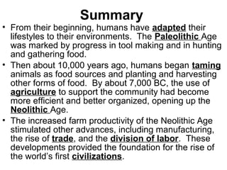 Paleolithic & Neollithic Era | PPT | Geology | Science