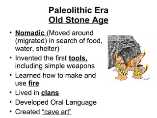 Paleolithic & Neollithic Era | PPT | Geology | Science