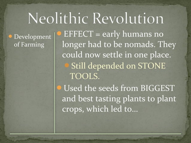 Paleolithic Era vs Neolithic Revolution | PPT