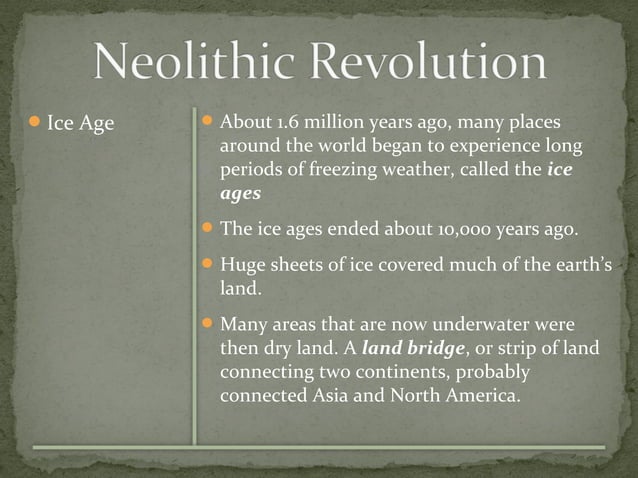 Paleolithic Era vs Neolithic Revolution | PPT