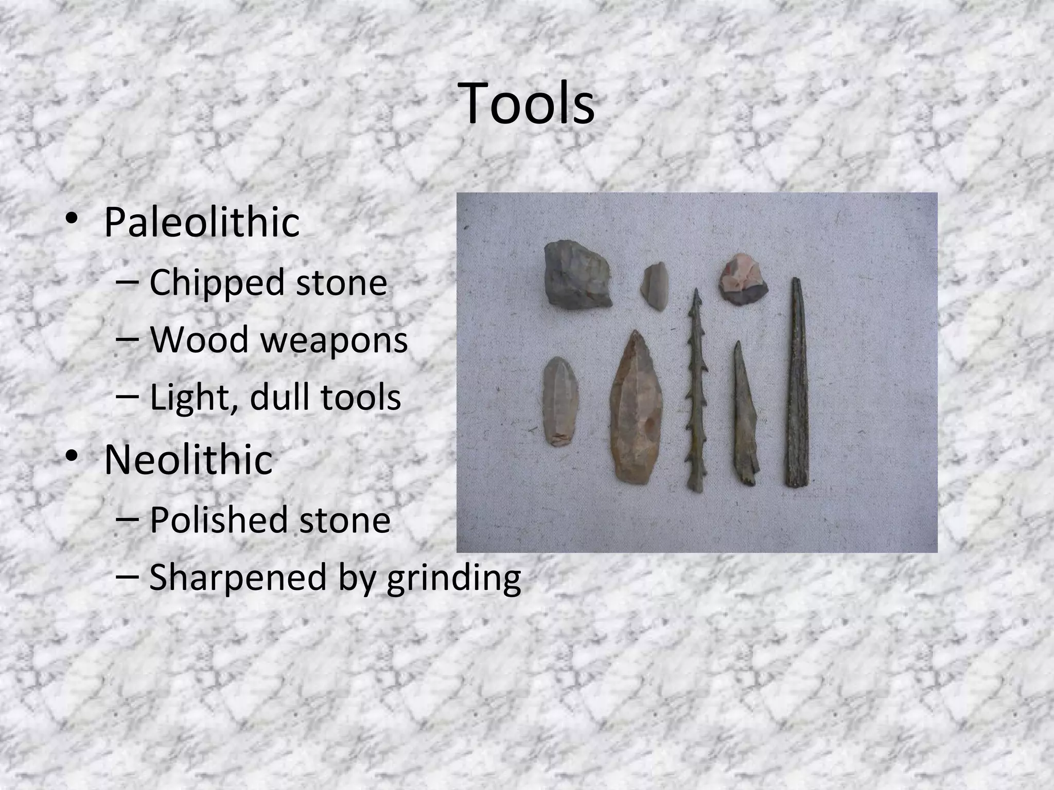 Paleolithic vs neolithic age | ODP