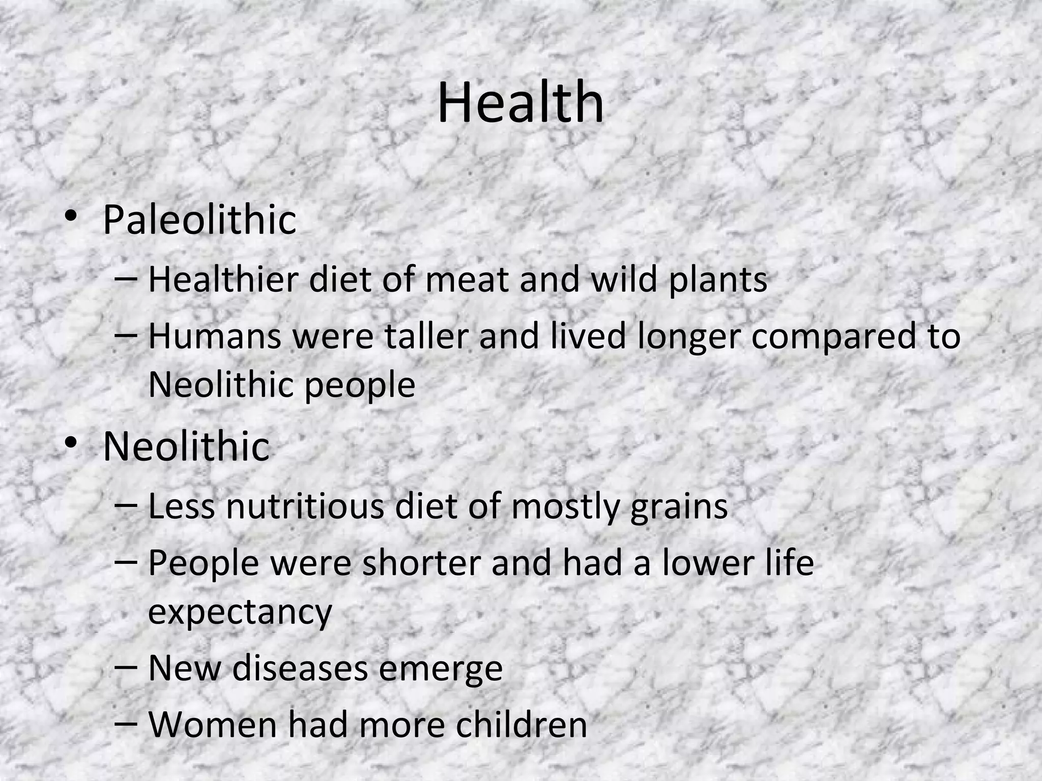 Paleolithic vs neolithic age | ODP