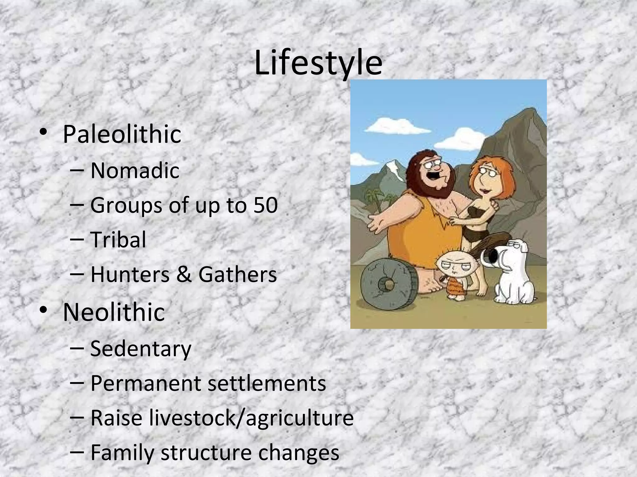 Paleolithic vs neolithic age | ODP