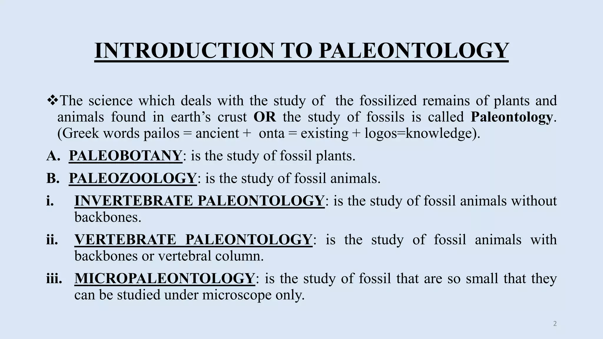 Paleontology, types & uses of fossils | PDF