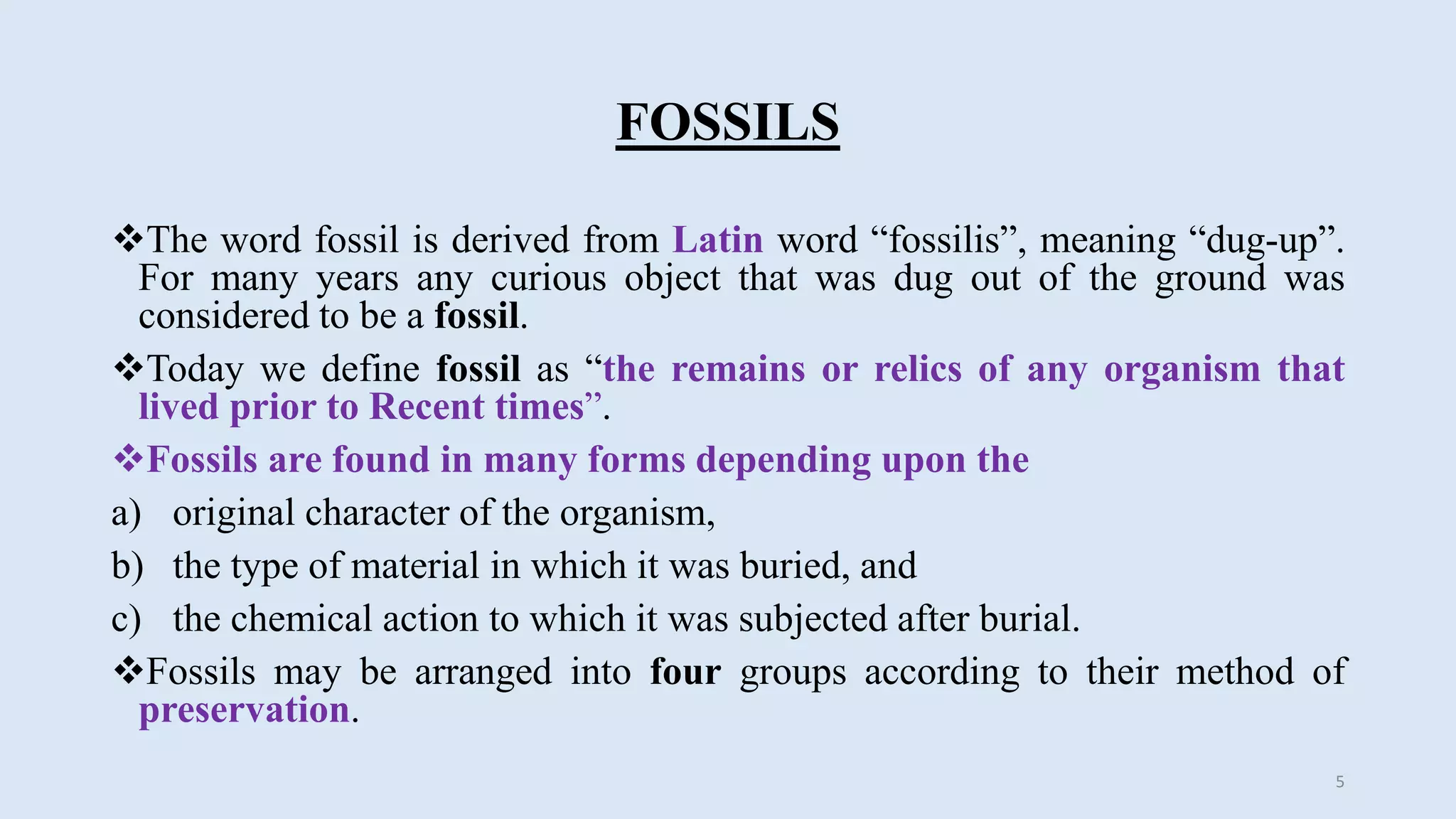 Paleontology, types & uses of fossils | PDF | Geology | Science