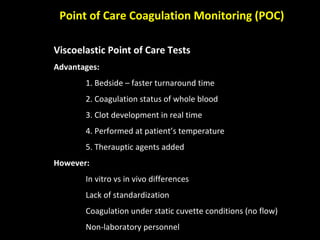 Coagulation Monitoring in Critical Care | PPT