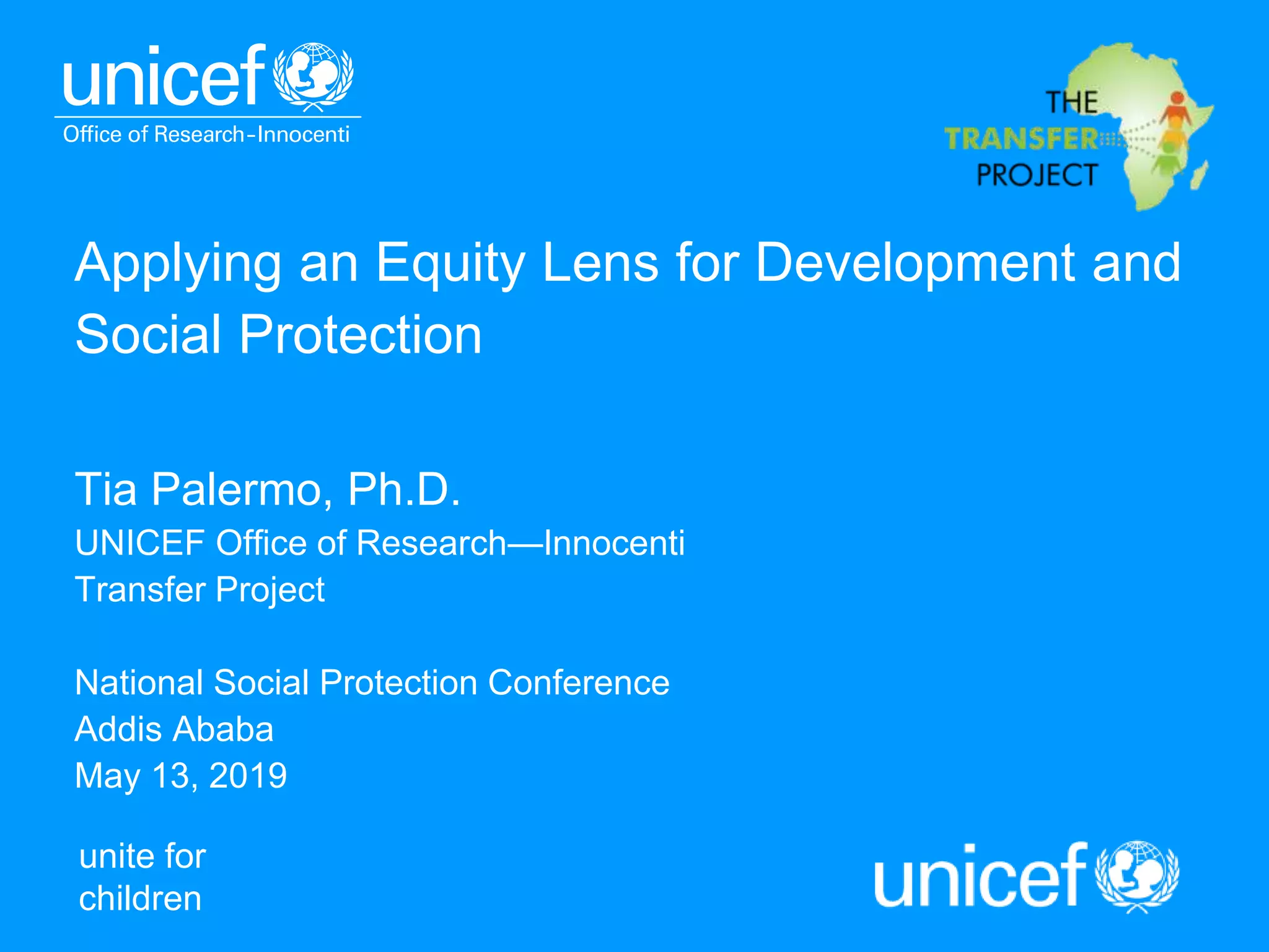 Applying an Equity Lens for Development & Social Protection | PPT
