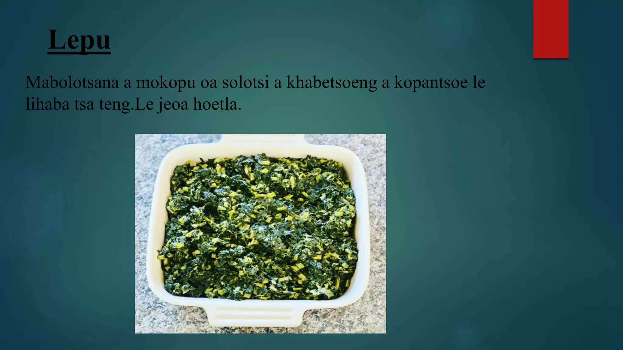 Mefuta ea lijo tsa Basotho | PPTX