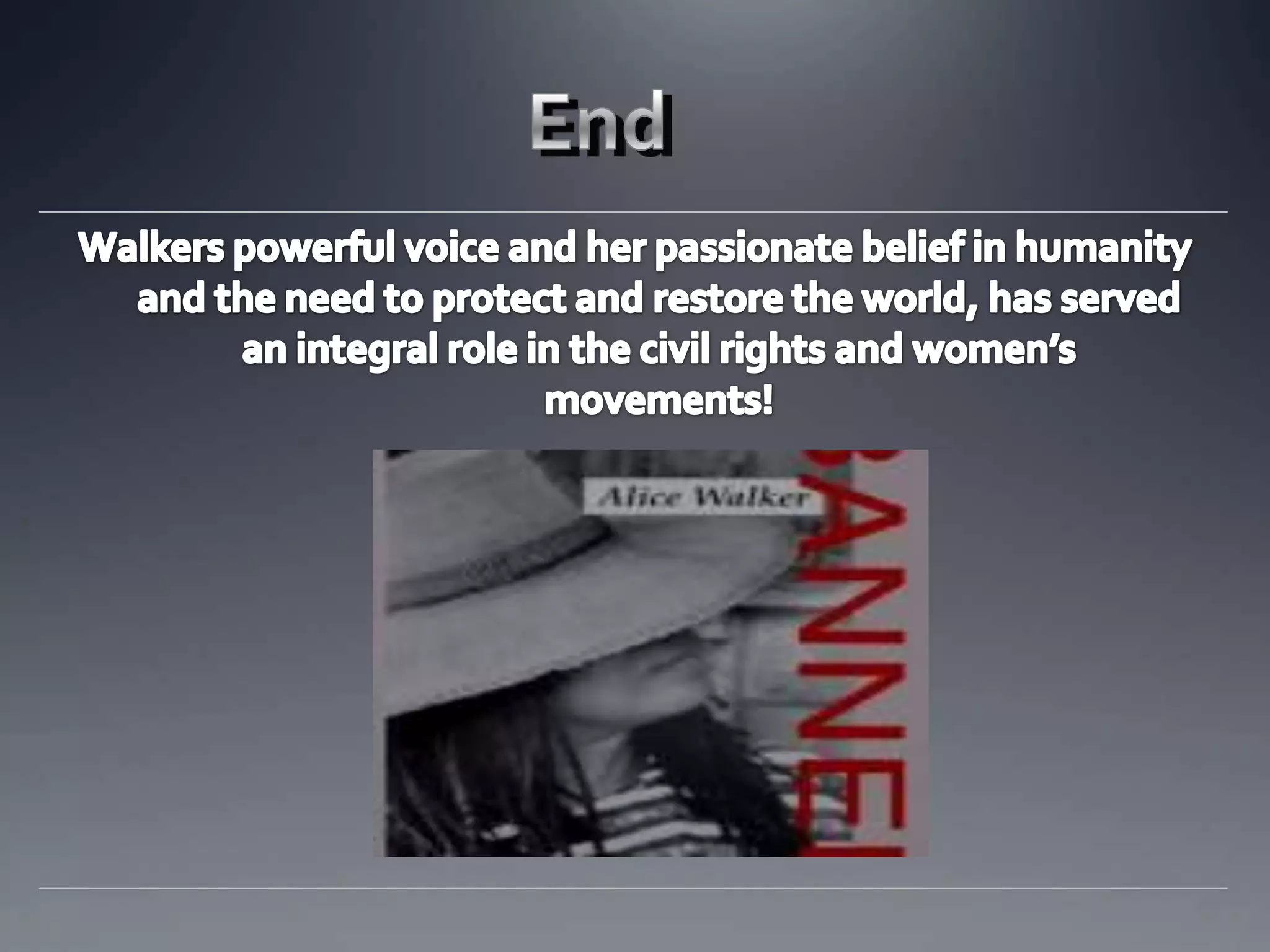 Presentation for english 1102 alice walker | PPT