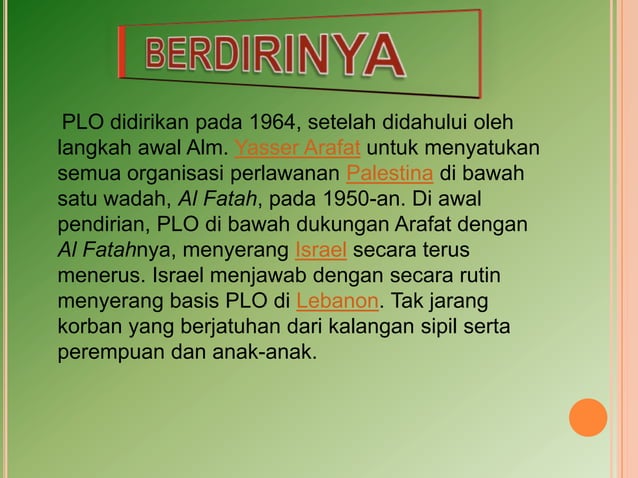 Palesine liberation organisation [ plo ] | PPTX