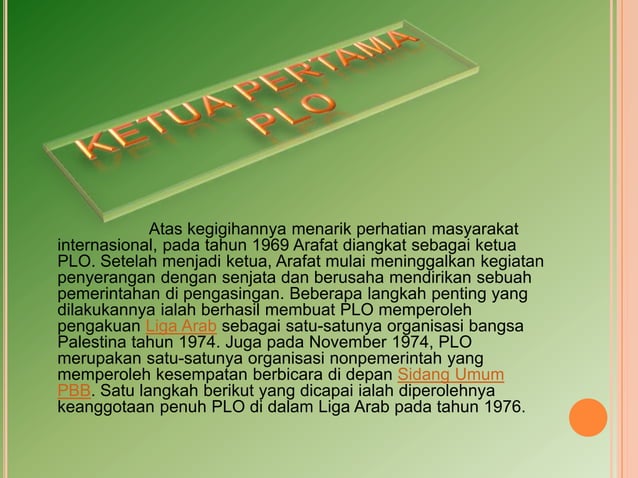 Palesine liberation organisation [ plo ] | PPTX