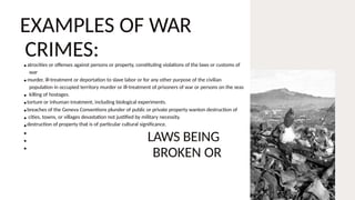 Palestine Gaza War crime power point presentation | PPTX