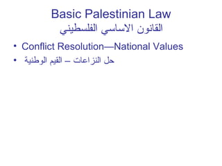 Palestinian Law | PPT