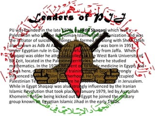 Palestinian islamic jihad (pij) | PPT