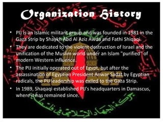 Palestinian islamic jihad presentation | PPT