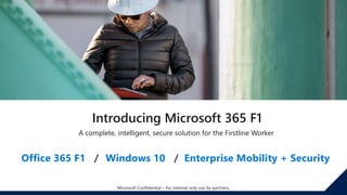 Office 365 F1 e Windows S | PPTX