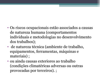 riscos ocupacionais | PPT