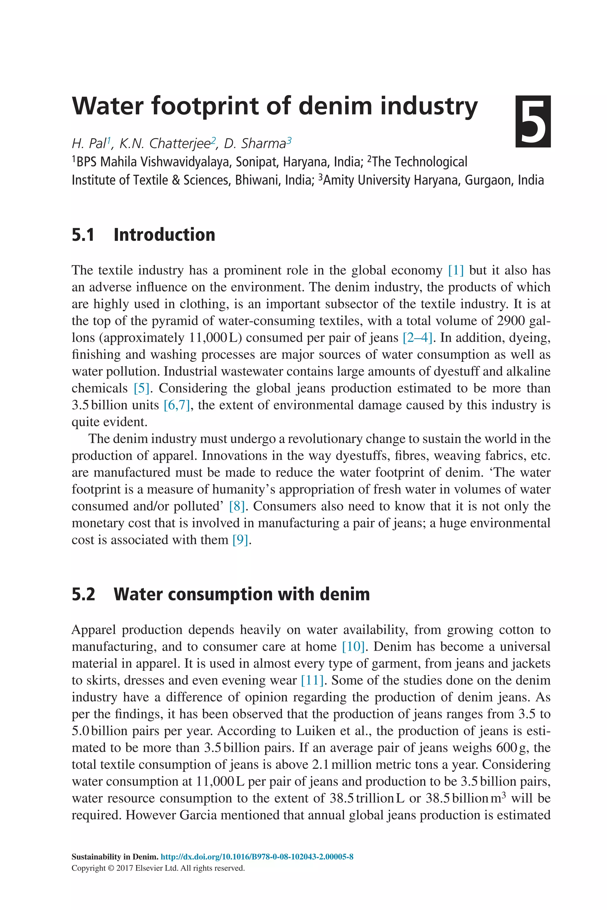 Pal et al. - 2017 - Water footprint of denim industry.pdf