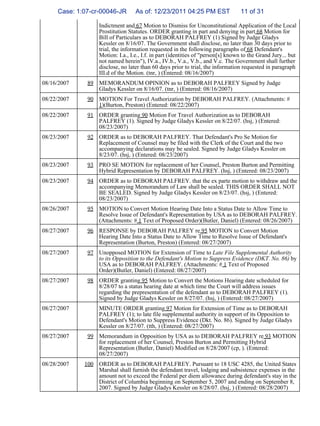 DEBRA PALFREY (Docket Sheet) | PDF