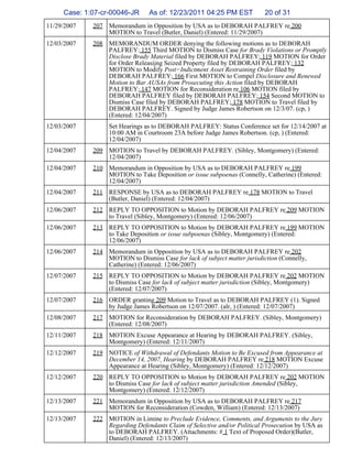 DEBRA PALFREY (Docket Sheet) | PDF