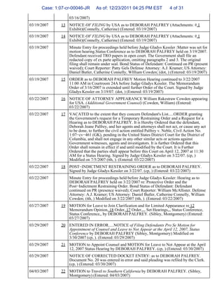 DEBRA PALFREY (Docket Sheet) | PDF