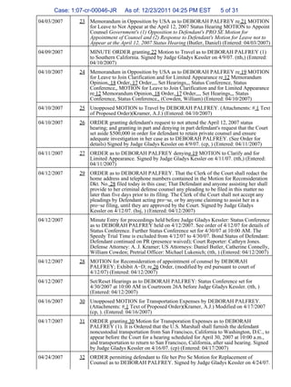 DEBRA PALFREY (Docket Sheet) | PDF
