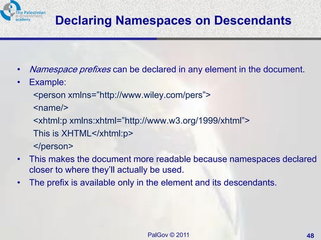 Pal gov.tutorial2.session1.xml basics and namespaces | PDF | Databases | Computer Software and ...