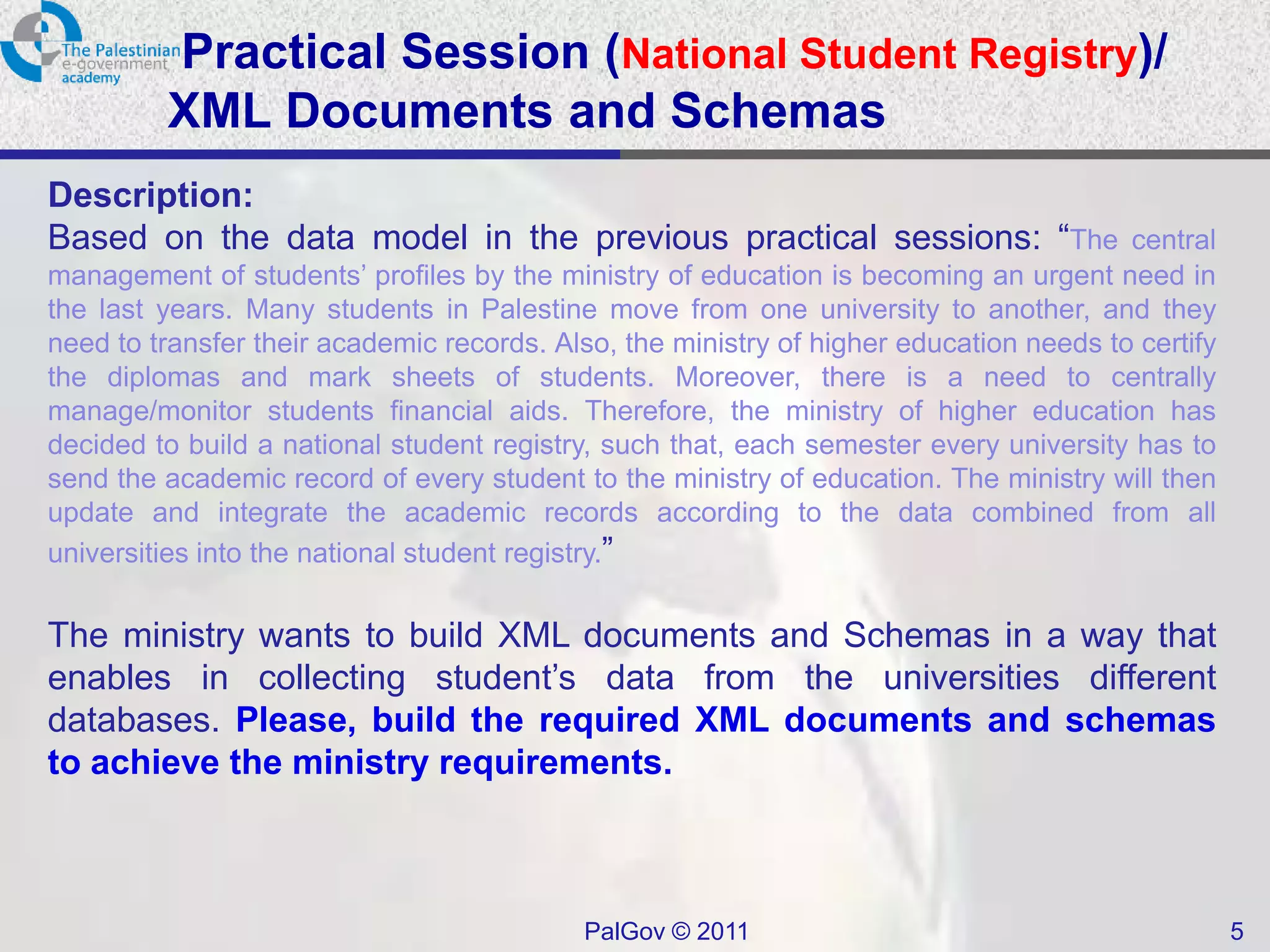 Pal gov.tutorial2.session4.lab xml document and schemas | PPT