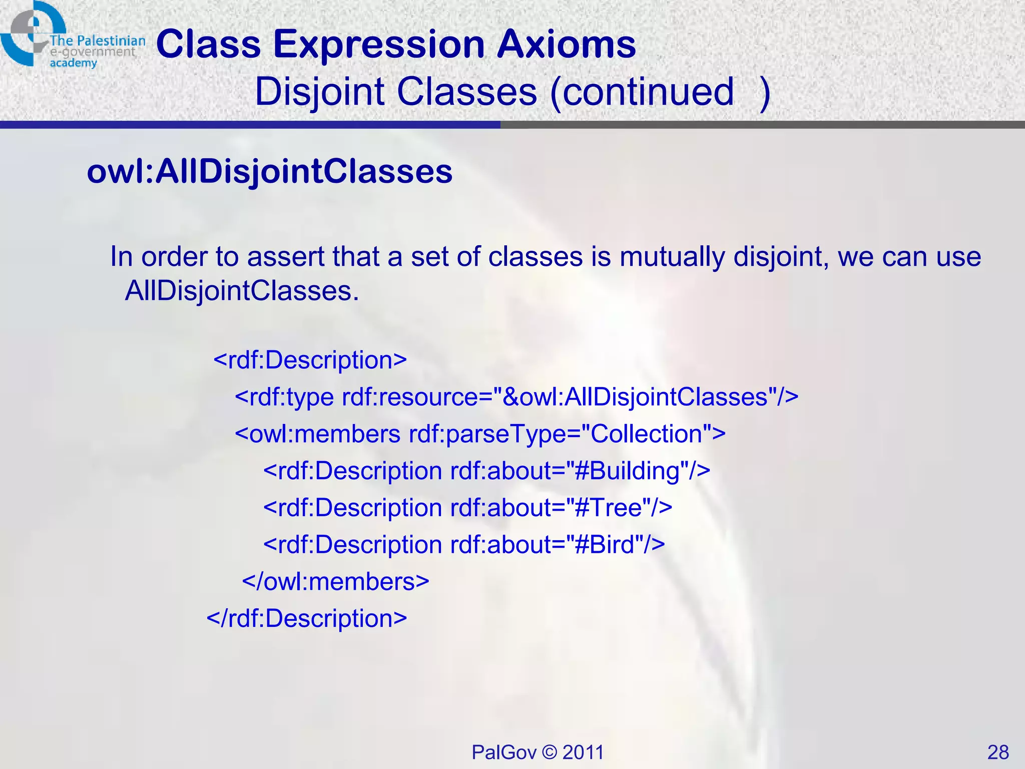Pal gov.tutorial2.session7.owl | Databases | Computer Software and Applications