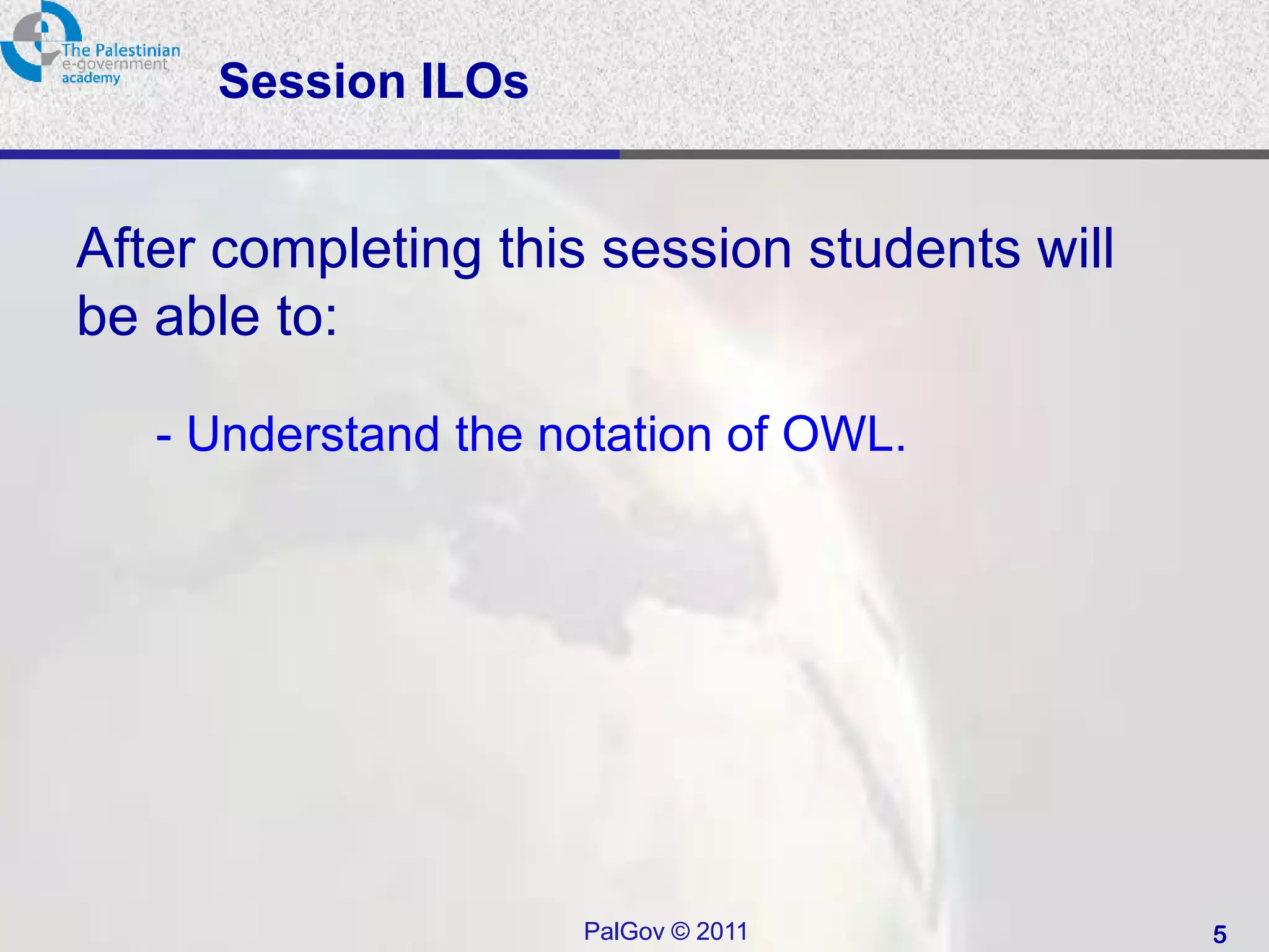 Pal gov.tutorial2.session7.owl | Databases | Computer Software and Applications