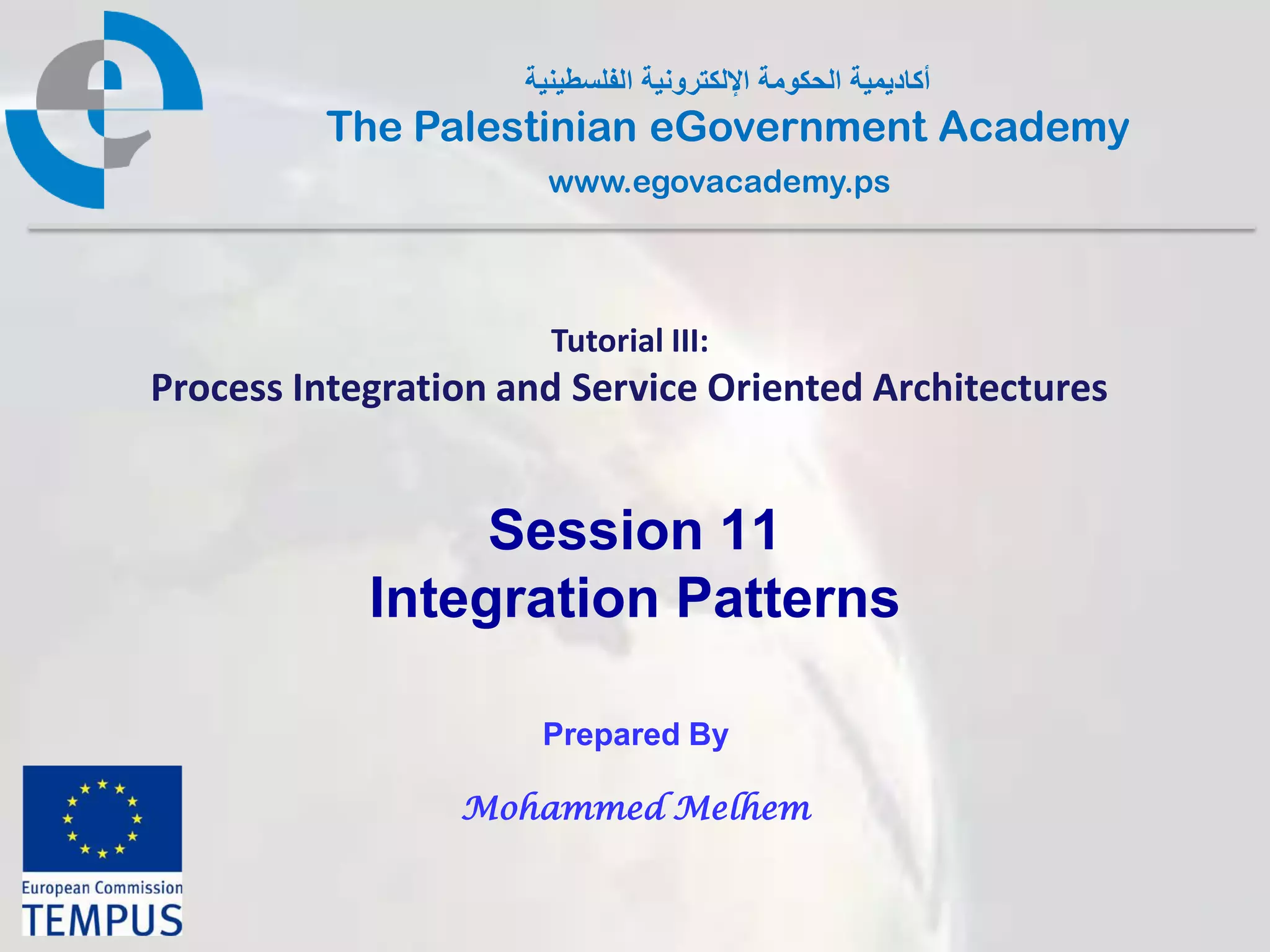 Pal gov.tutorial3.session11.integration.patterns | PPT