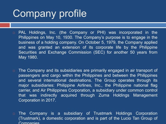 PAL Holdings | PPTX