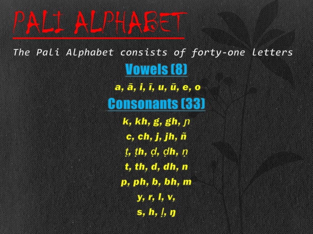 Pali alphabet | PDF