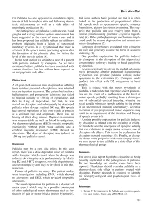 Palilalia induzida por clozapina | PDF