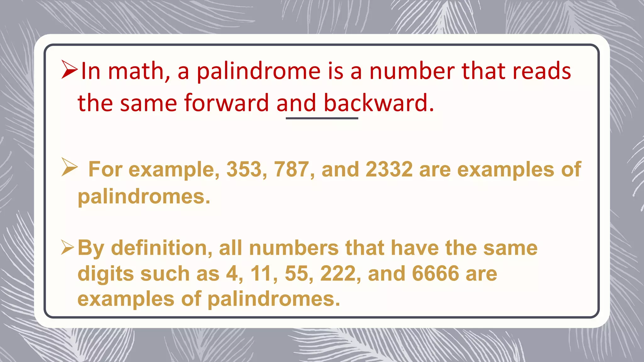 Palindrome_slideshare_english_grammar | PPTX