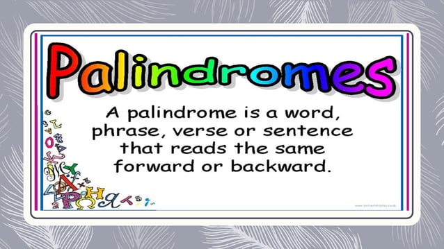 Palindrome_slideshare_english_grammar | PPTX