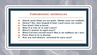 Palindrome_slideshare_english_grammar | PPTX