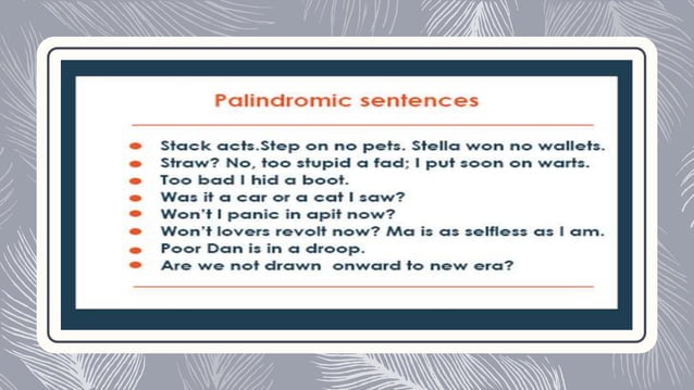 Palindrome_slideshare_english_grammar | PPTX