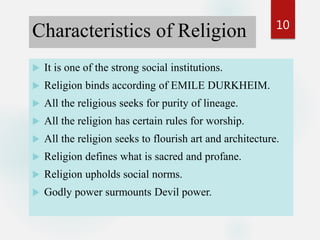 Sociology and Religion: Religion as a Social Institution | PPTX