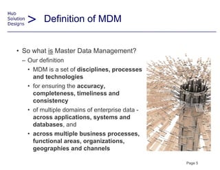 MDM 101, Palladium's "Decisions, Information & Governance 2008" | PPT