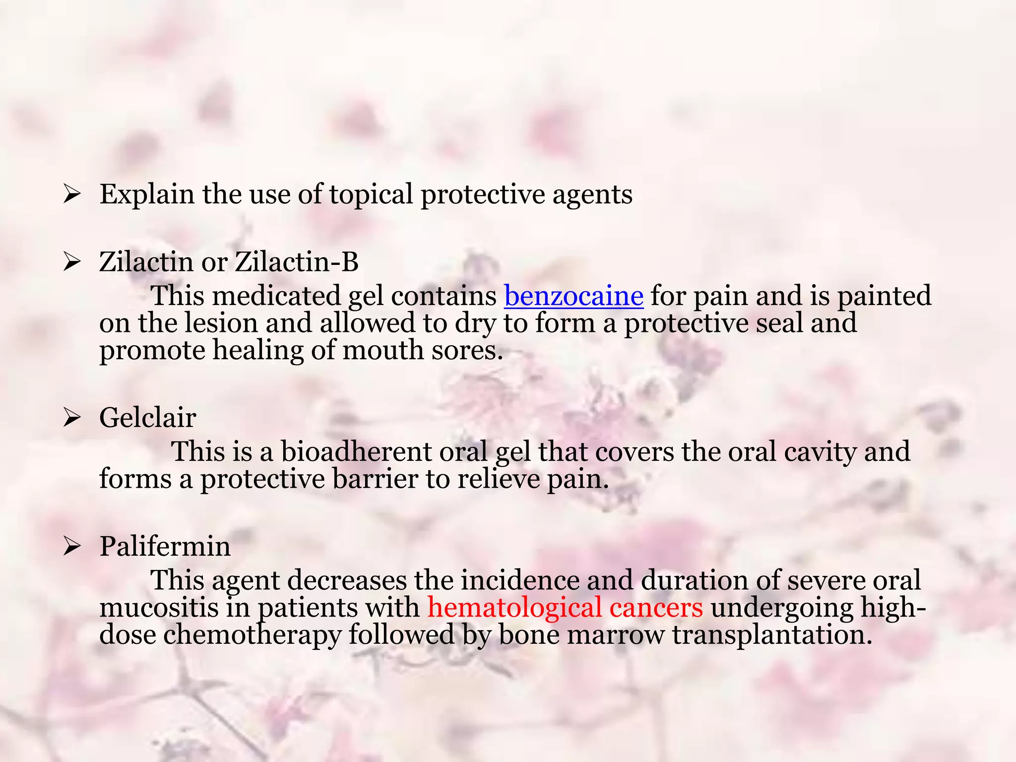 Management of oral problem in Palliative care setting | PPTX