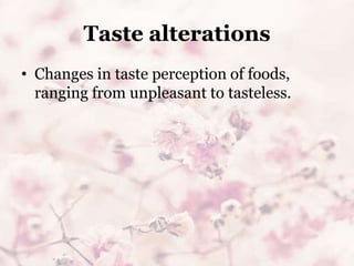 Management of oral problem in Palliative care setting | PPTX