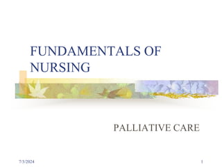 pallative care/ end of life care practices | PPTX