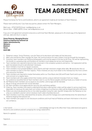 Pallatrax team agreement | PDF