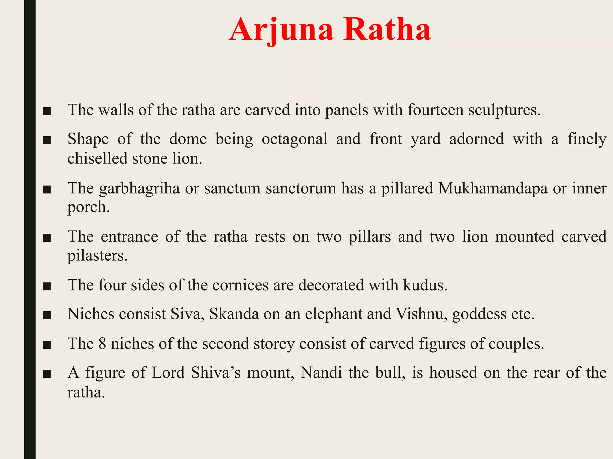 Architecture of Pallava Rathas of Mahabalipuram | PDF