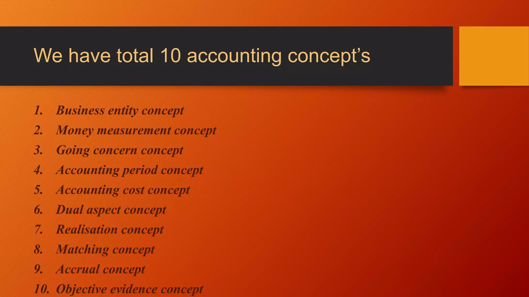 Accounting concepts | PPTX