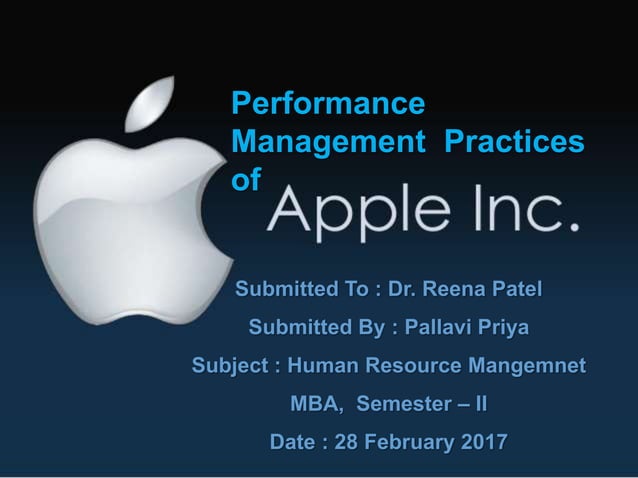 Performance management practices of Apple | PPTX | Resume Writing and Advice | Job Search