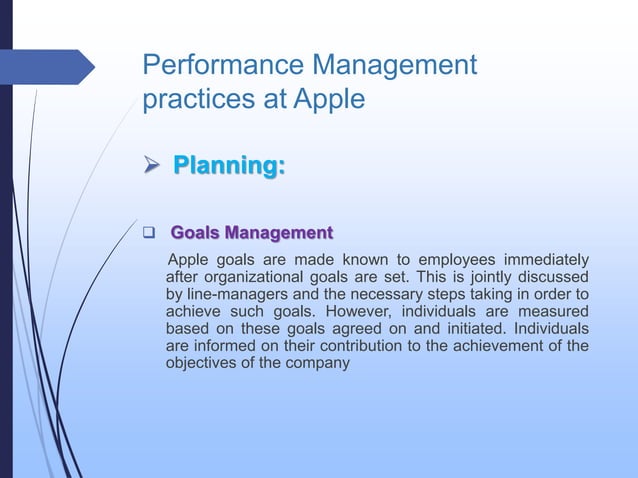 Performance management practices of Apple | PPTX | Resume Writing and Advice | Job Search