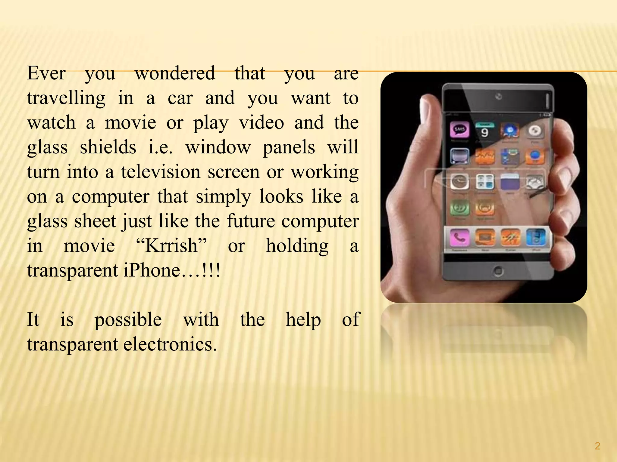 transparent electronics | PPTX