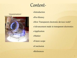 transparent electronics | PPTX
